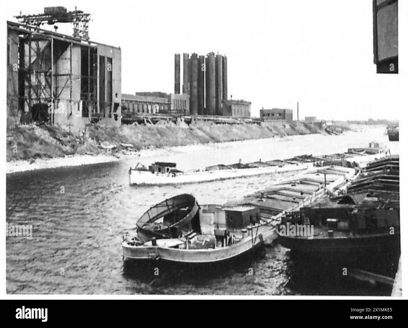 German canal barges Black and White Stock Photos & Images - Alamy