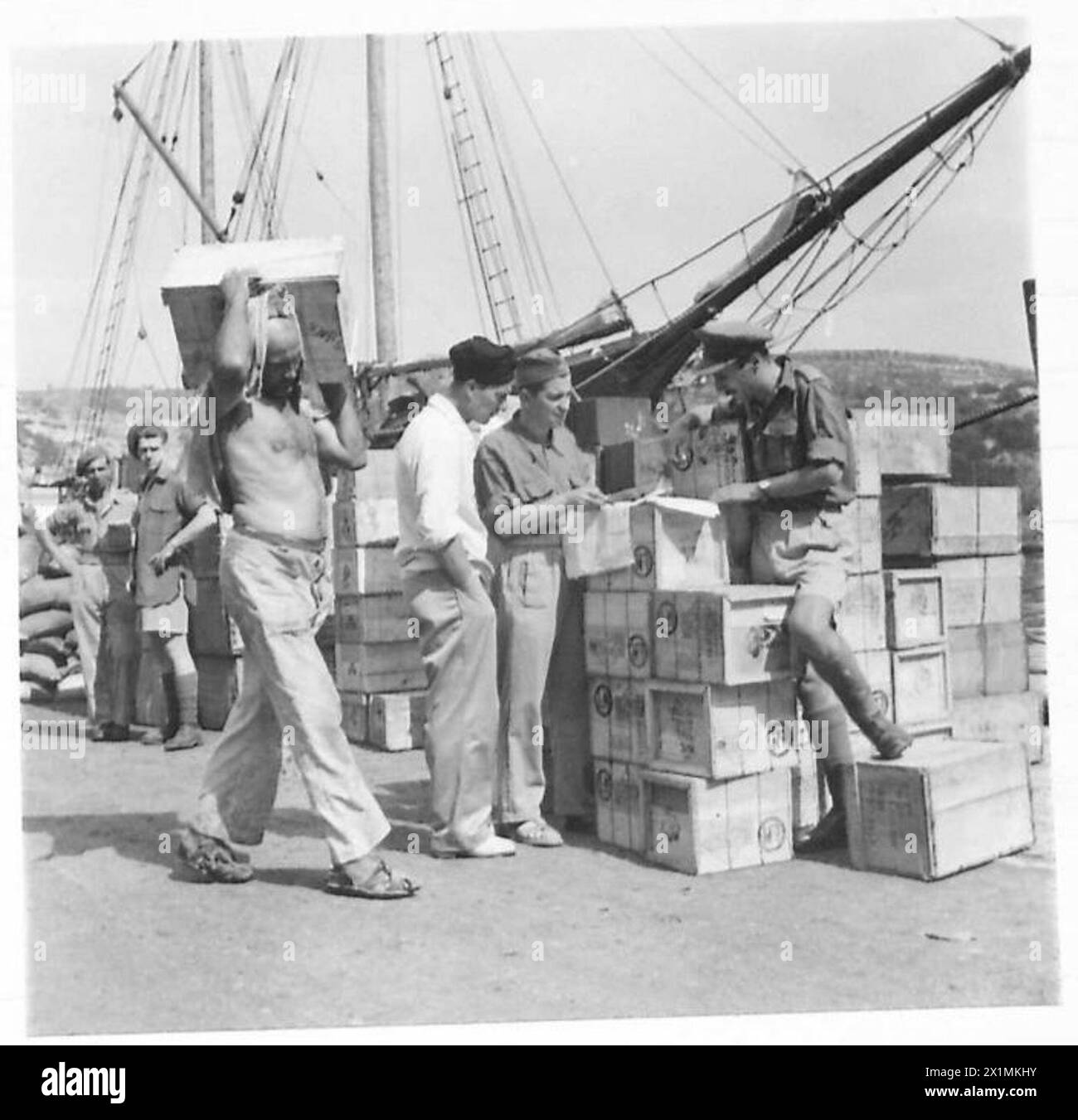 Capt. A.W. Harding, Partisan QM Officer Lalic, and Liaison Officer Capt ...