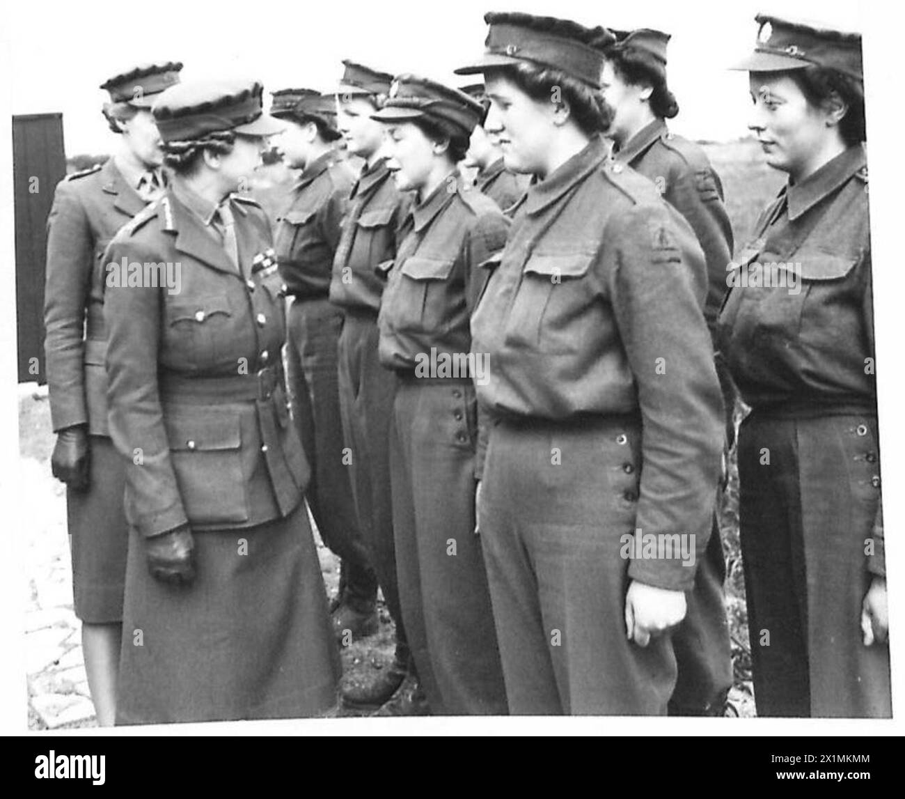 The Princess Royal inspects A.T.S. radiolocation operators at a British ...