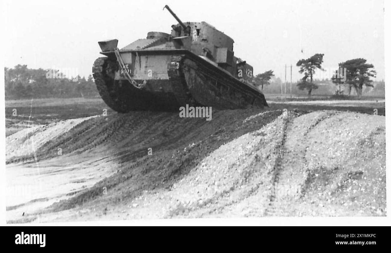 ROYAL TANK CORPS ON MANOEUVRES AT BOVINGTON - Light, medium and heavy ...