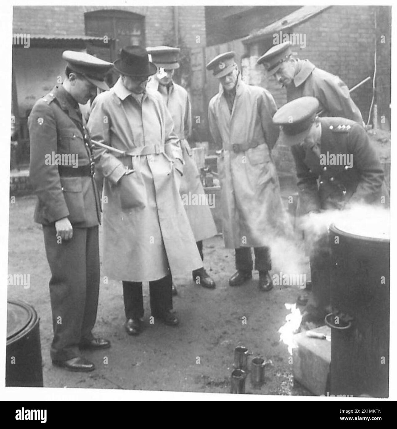 SECRETARY OF STATE FOR WAR INSPECTS FUEL ECONOMY APPARATUS - The ...