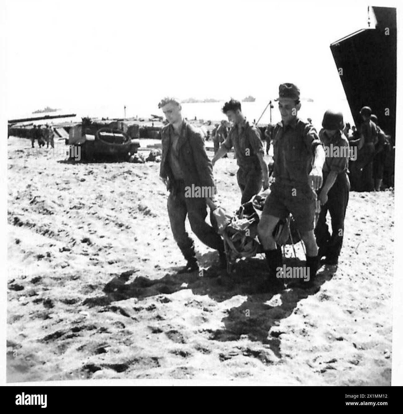 INVASION OF ITALY : NAPLES AREA FIFTH ARMY LANDS IN SALERNO BAY ...