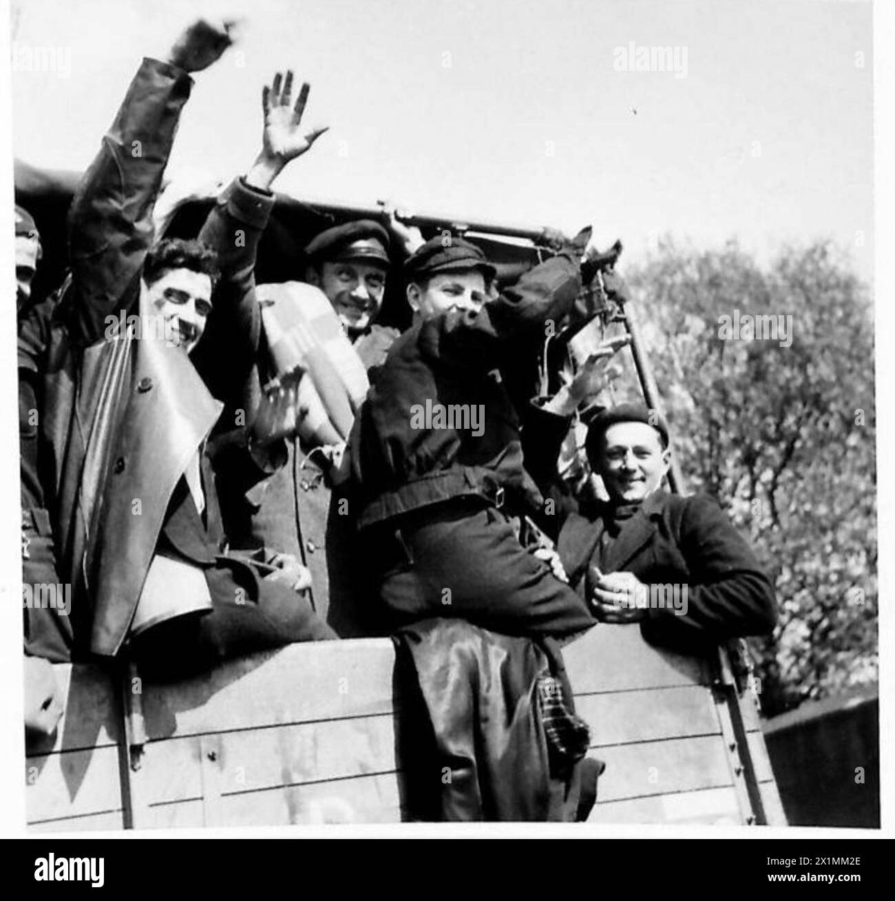 Back of army truck Black and White Stock Photos & Images - Alamy