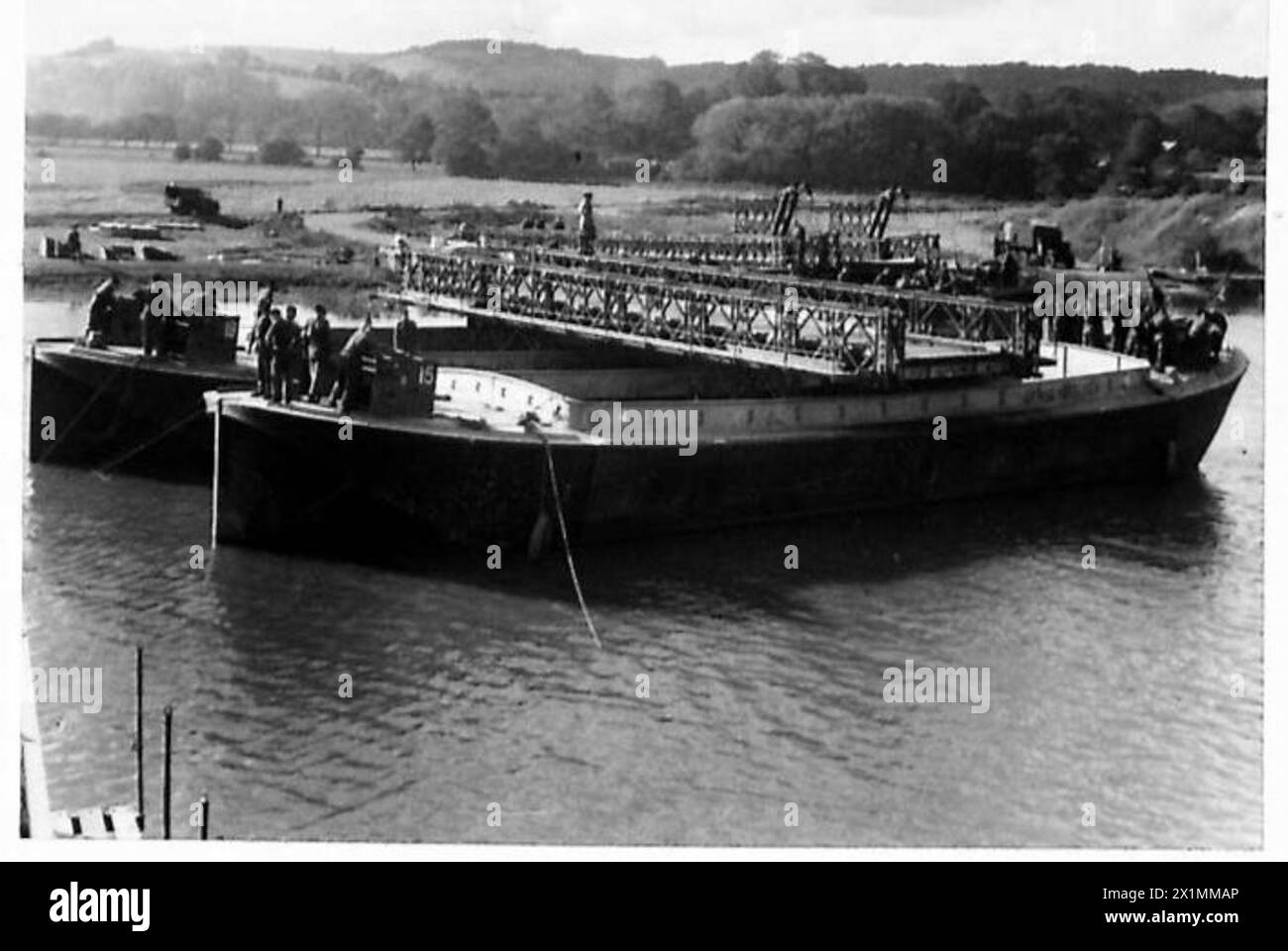 Bailey bridge construction Black and White Stock Photos & Images - Alamy
