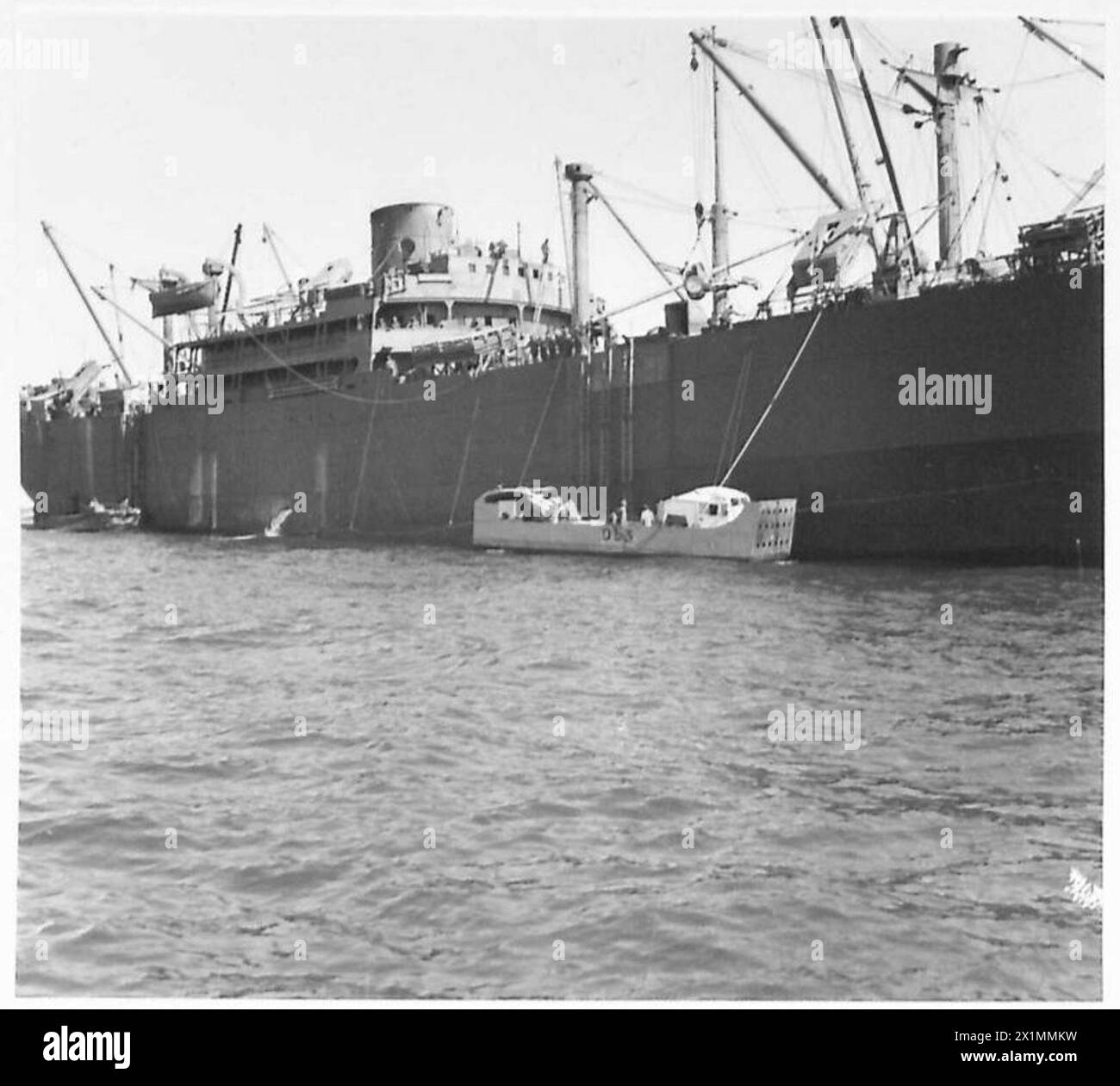During transfer landing vessel Black and White Stock Photos & Images ...