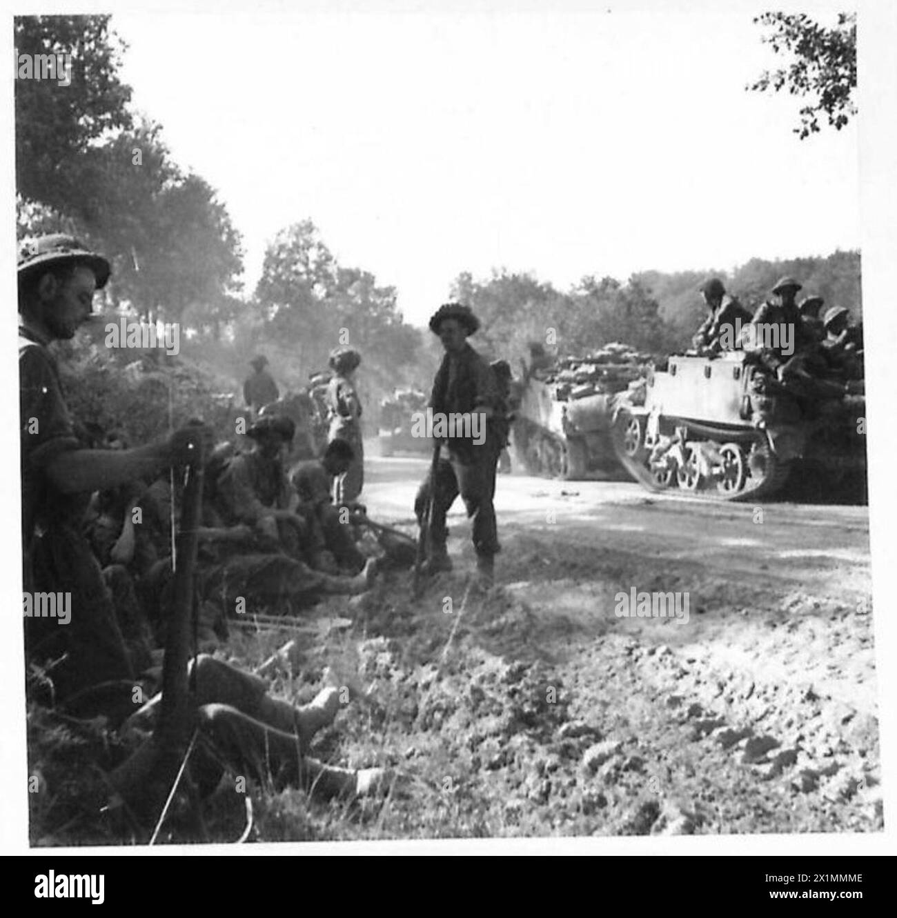 THE ATTACK ON MONT PINCON - Infantry with bren carriers, wait by the ...