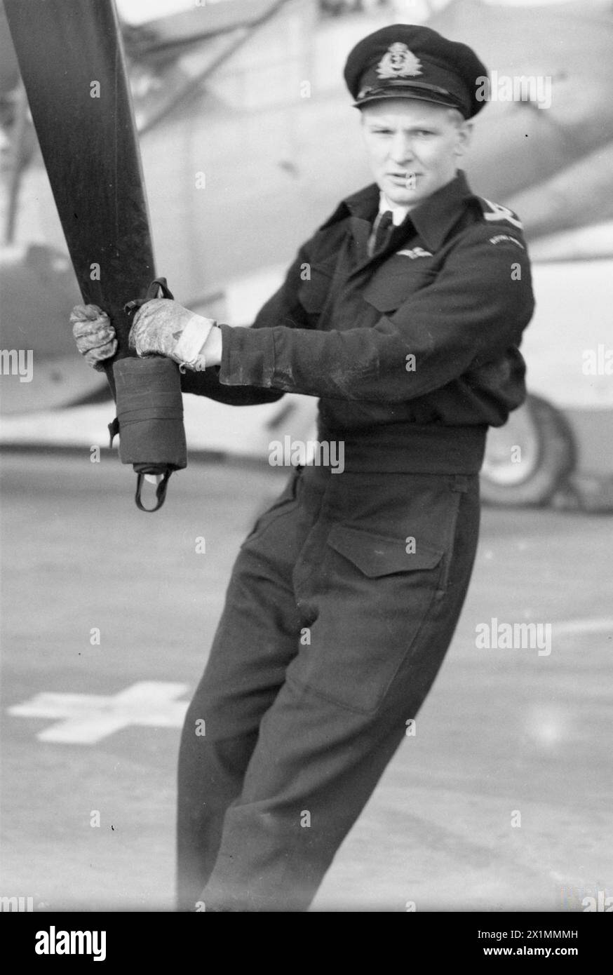 ON BOARD THE AIRCRAFT CARRIER HMS VICTORIOUS ON RUSSIAN CONVOY. 11 TO ...