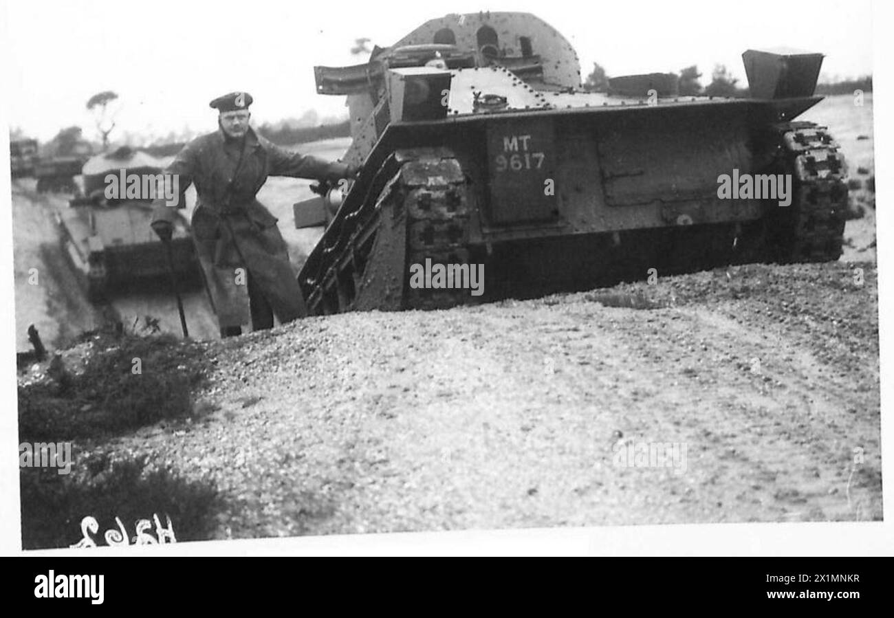 ROYAL TANK CORPS ON MANOEUVRES AT BOVINGTON - Light, medium and heavy ...