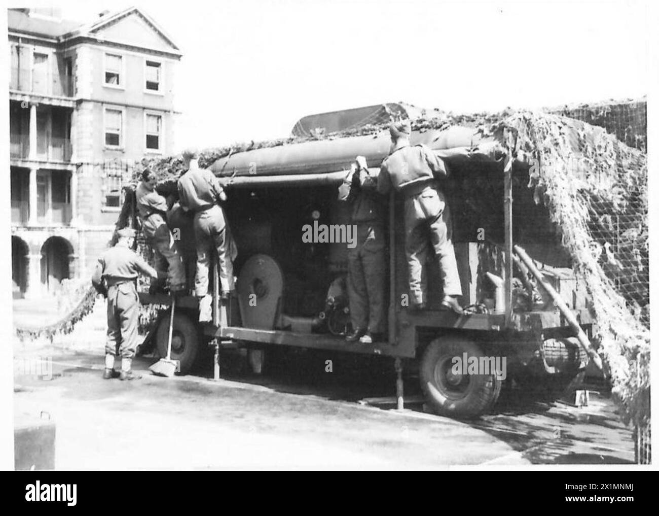 MOBILE LAUNDRY UNIT - The boiler which supplied steam for the plant and ...