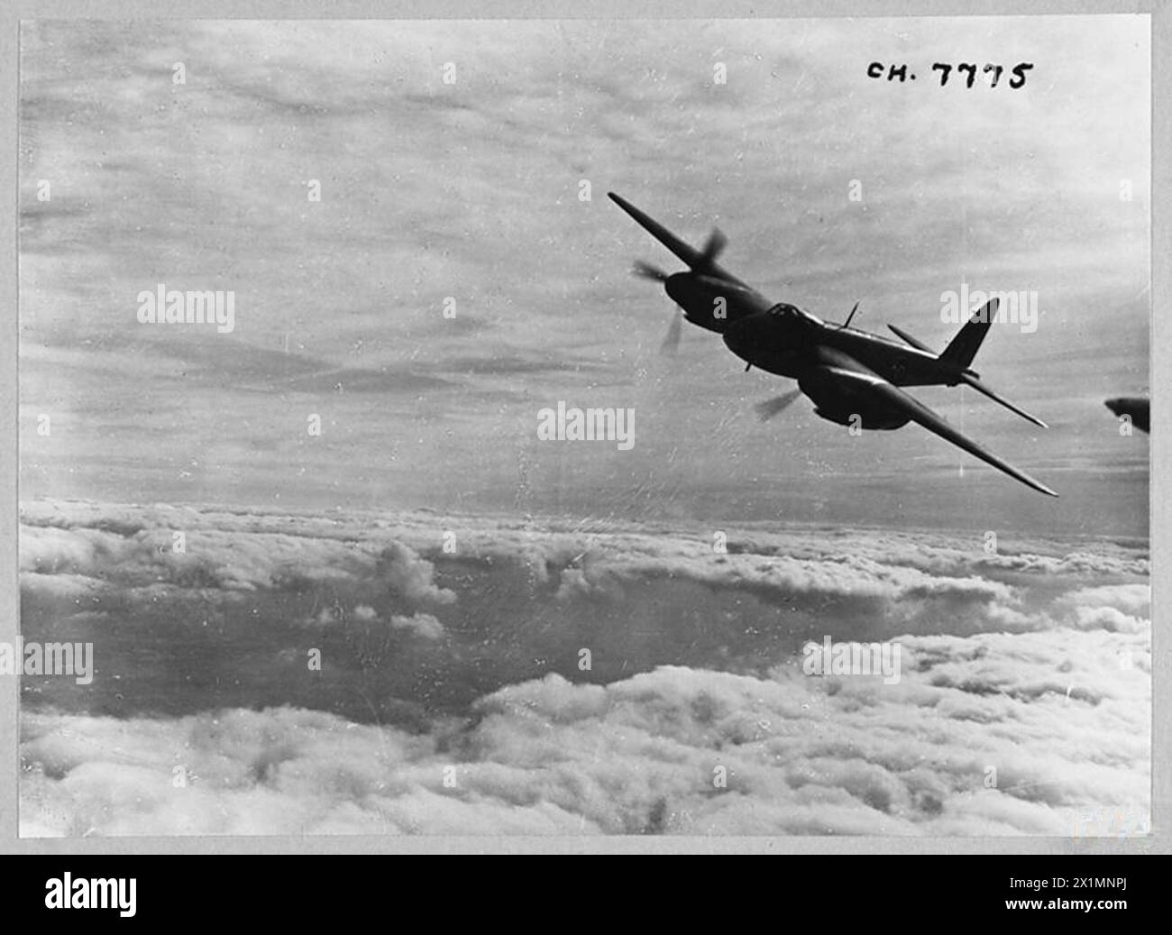 THE DE HAVILLAND MOSQUITO, - R.A.F. reconnaissance bomber in flight ...