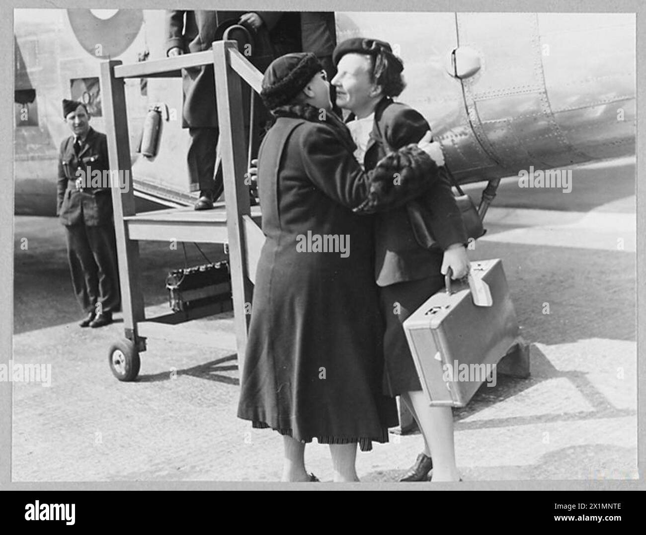 Princess Juliana of the Netherlands returned from Canada to an airfield ...