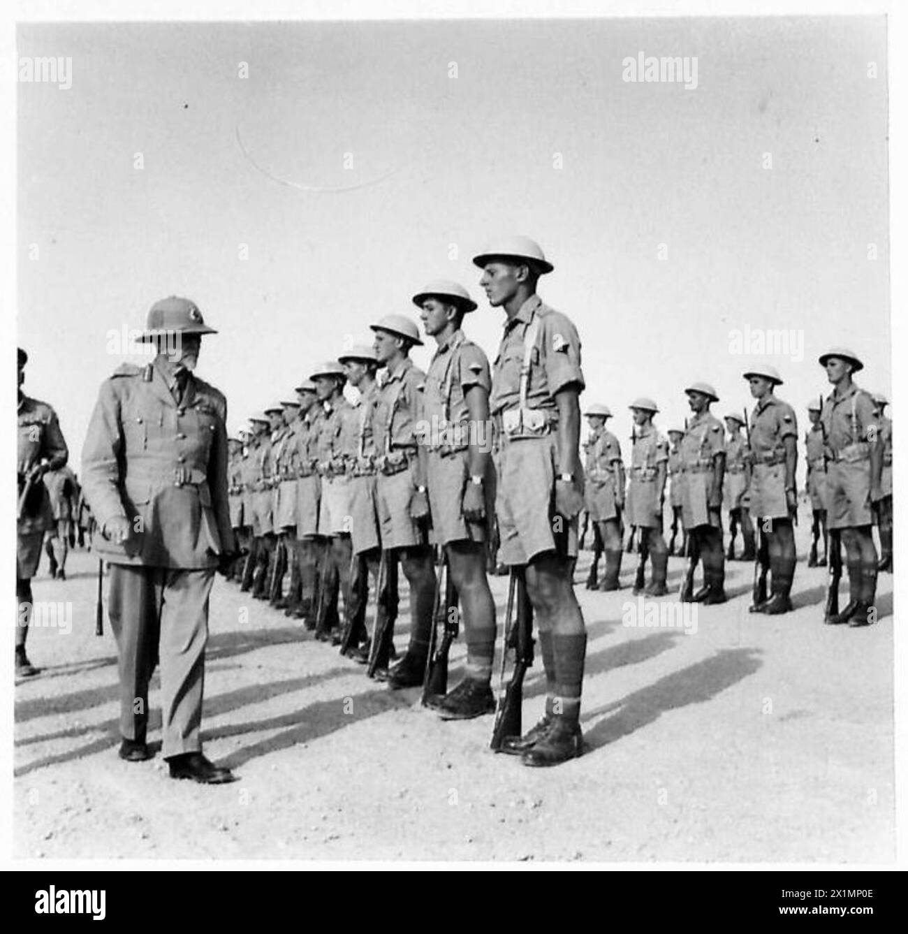 Field Marshal Smuts inspects a Guard of Honour of South African troops ...
