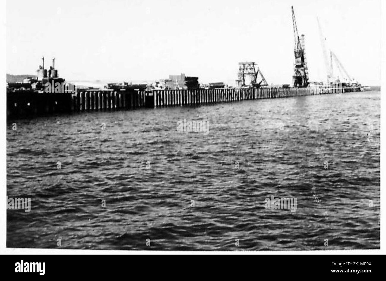 PORT CONSTRUCTION - Port construction at Loch Ryan, British Army Stock ...
