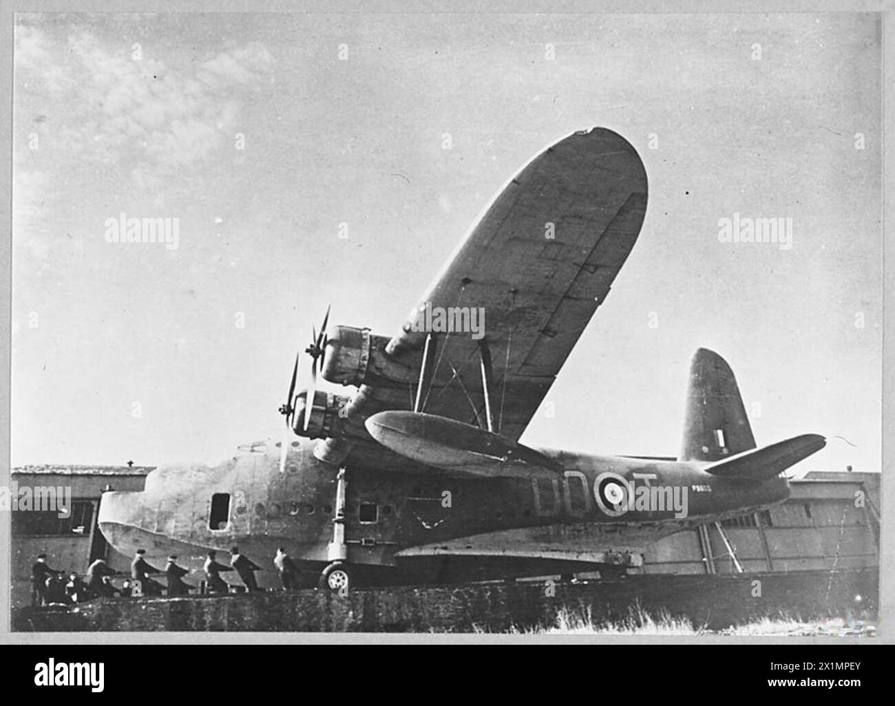 Ground crew of the Royal Australian Air Force 10 Squadron move the ...