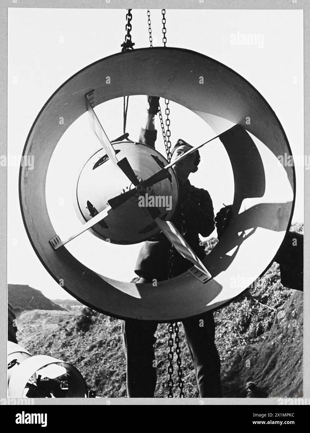 1000 LB. BOMBS BEING GOT READY FOR R.A.F. RAID ON AXIS OBJECTIVES ...