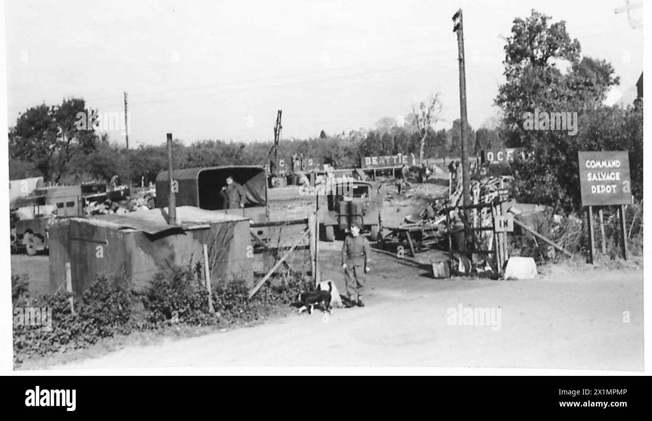 SALVAGE DEPOT, TONGHAM, NR.ALDERSHOT - A view of the depot , British ...