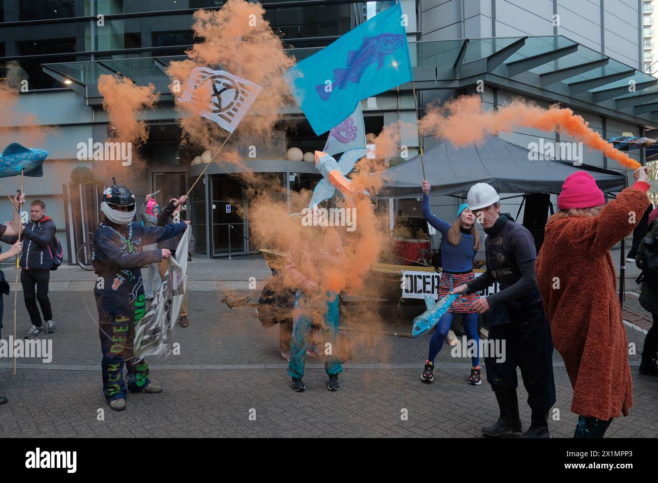 London, England, UK. 17th Apr, 2024. Ocean Rebellion (OR) stages a ...