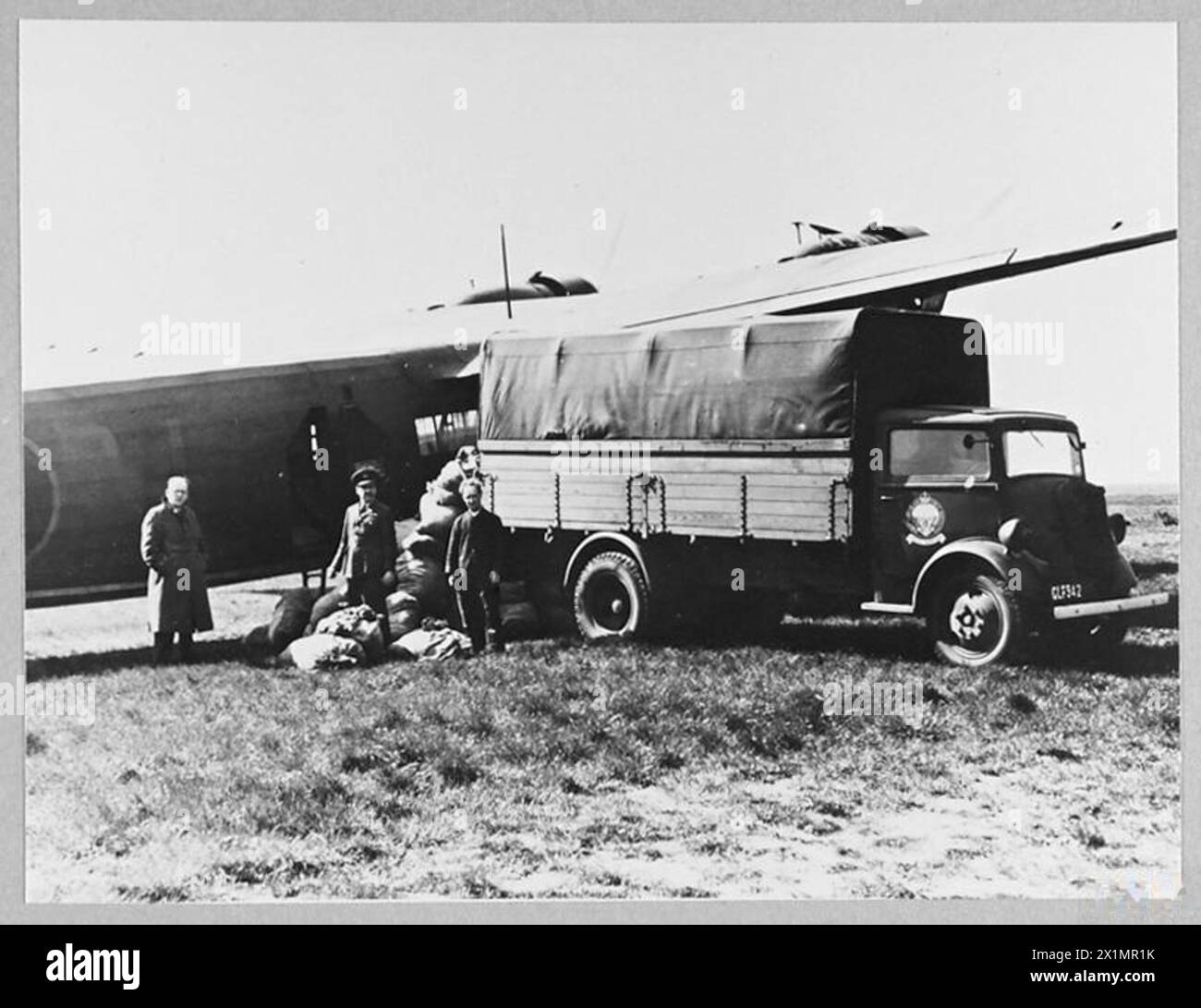 RAF personnel transport cabbage plants to the Shetland Isles as part of ...