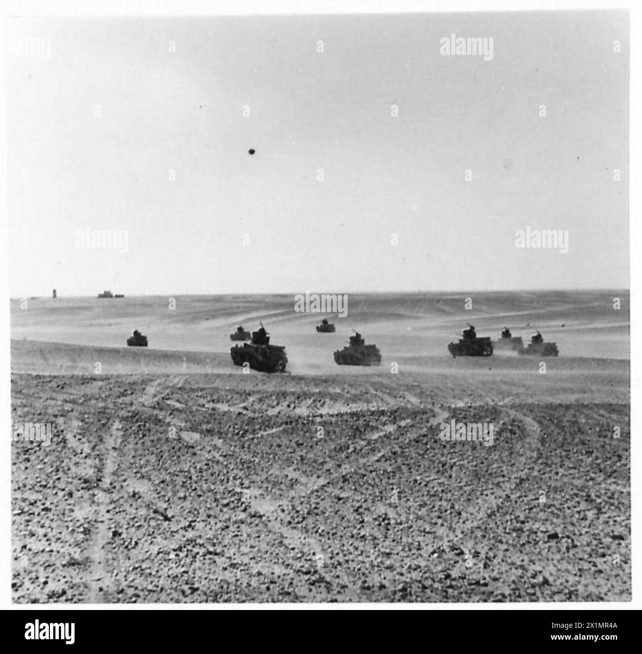 A cavalry regiment tests new American tanks moving across the desert ...