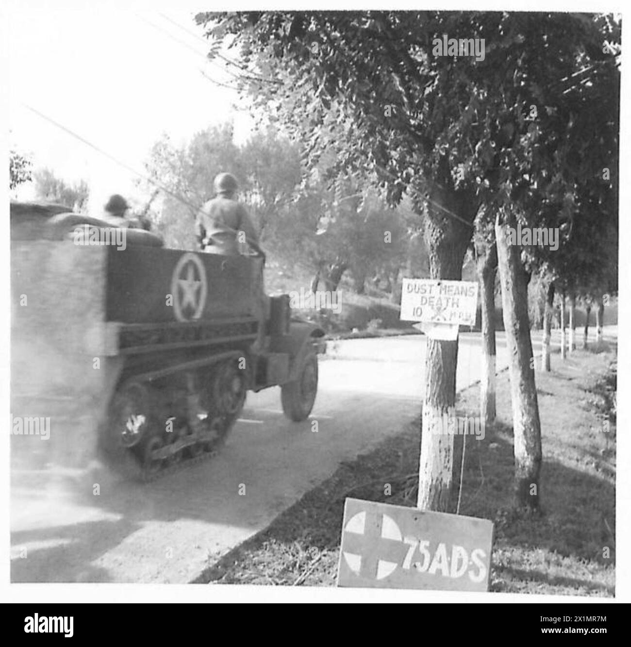 ITALY : FIFTH ARMY FRONT - The road is under the keen eyes of a German ...