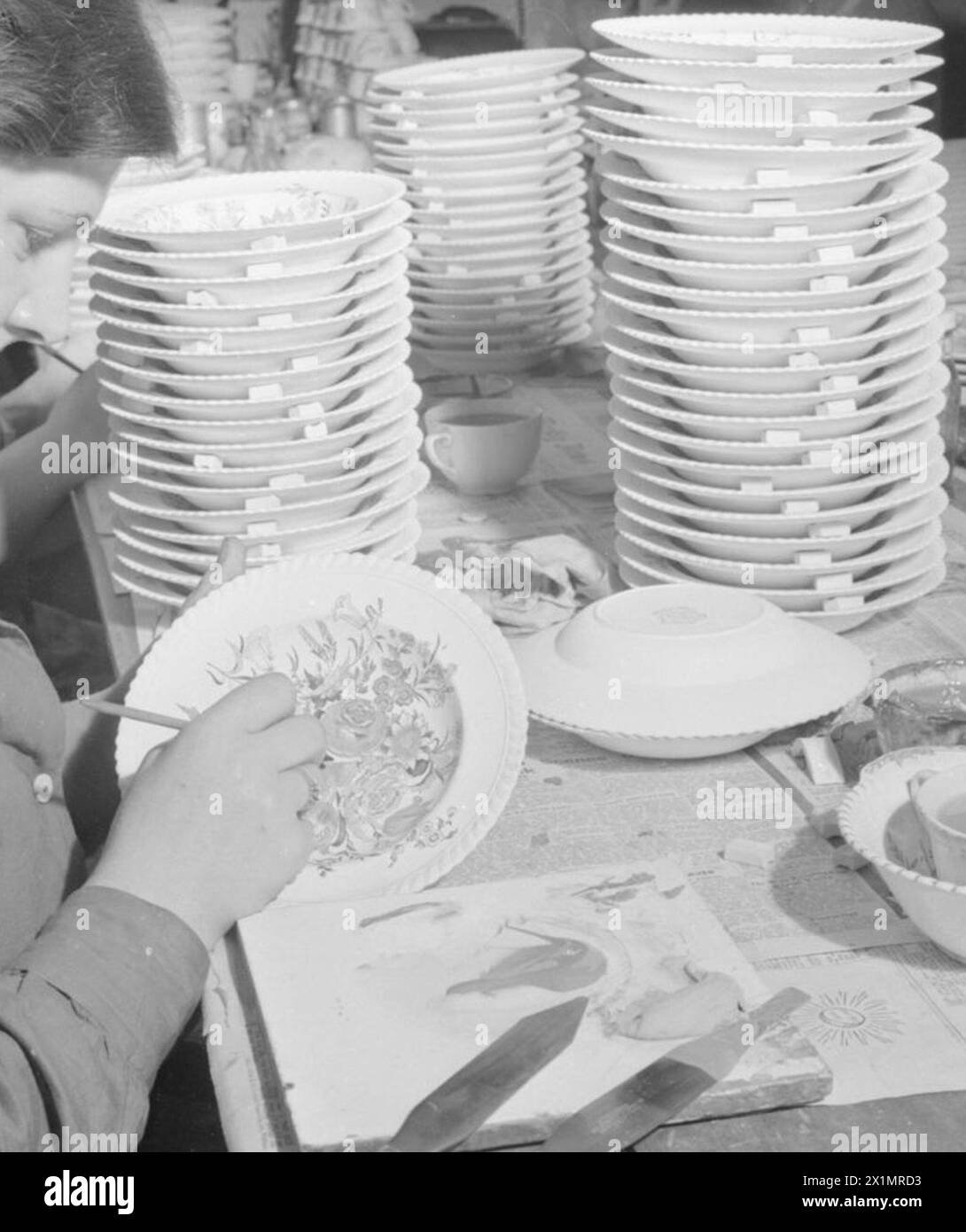 Enamel production Black and White Stock Photos & Images - Alamy