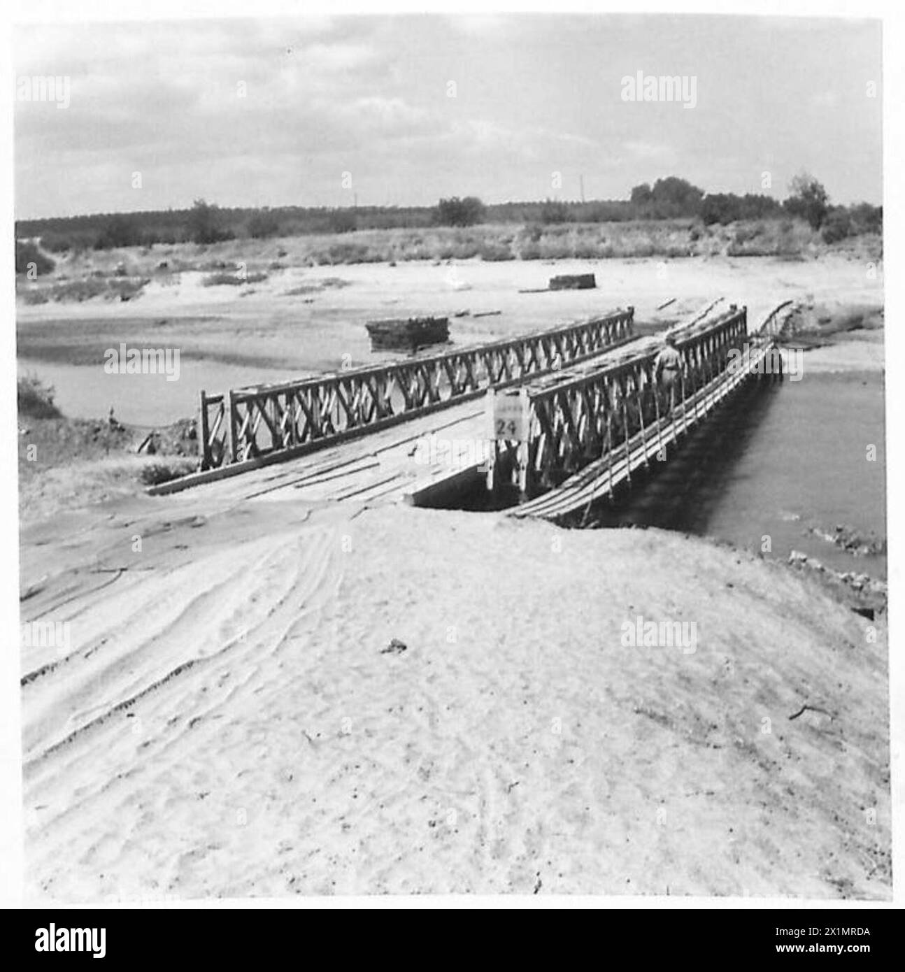 BRIDGING THE GAPS - A fine example of the Sappers work at Djedeida ...