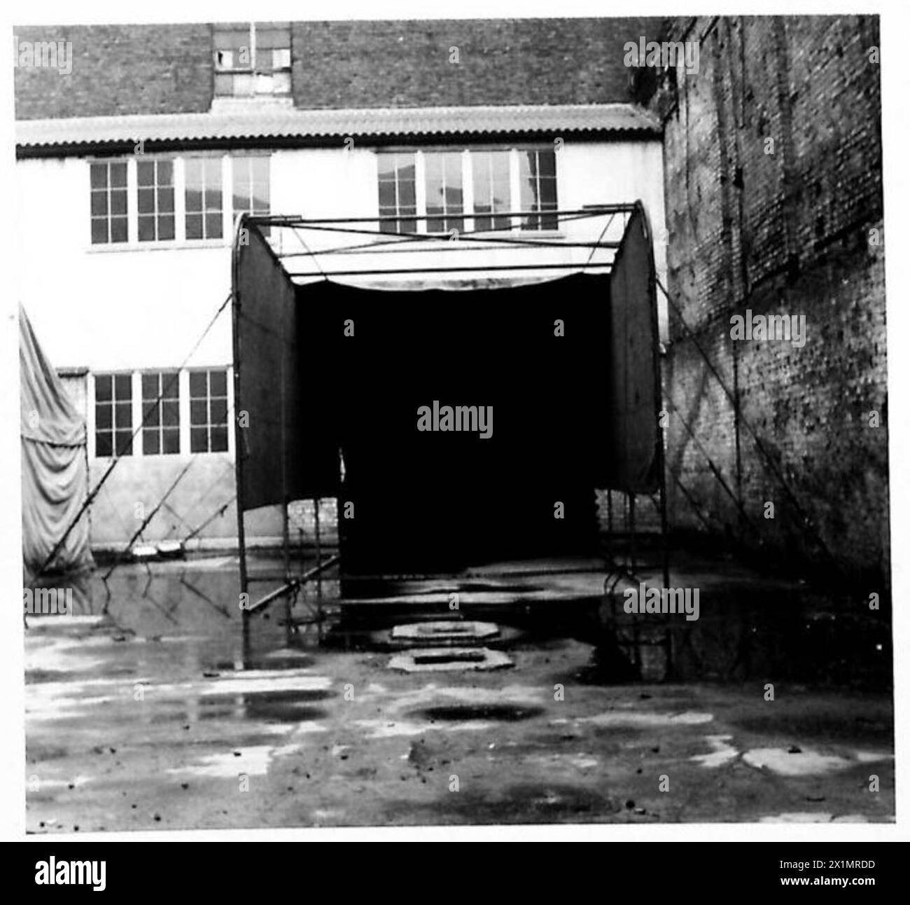 PHOTOGRAPHS OF A.F.V. SHELTERS - Front view of the Sherman Foster ...