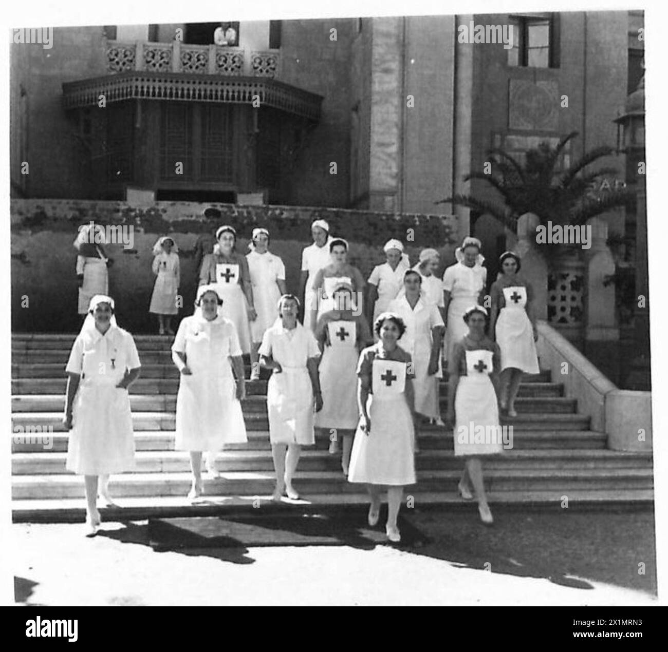 A detachment of Voluntary Aid Detachment personnel leave the 9th ...