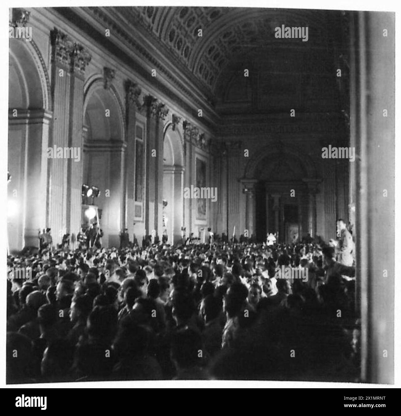 The Pope holds a daily audience for Allied troops in Rome as 8th Army ...
