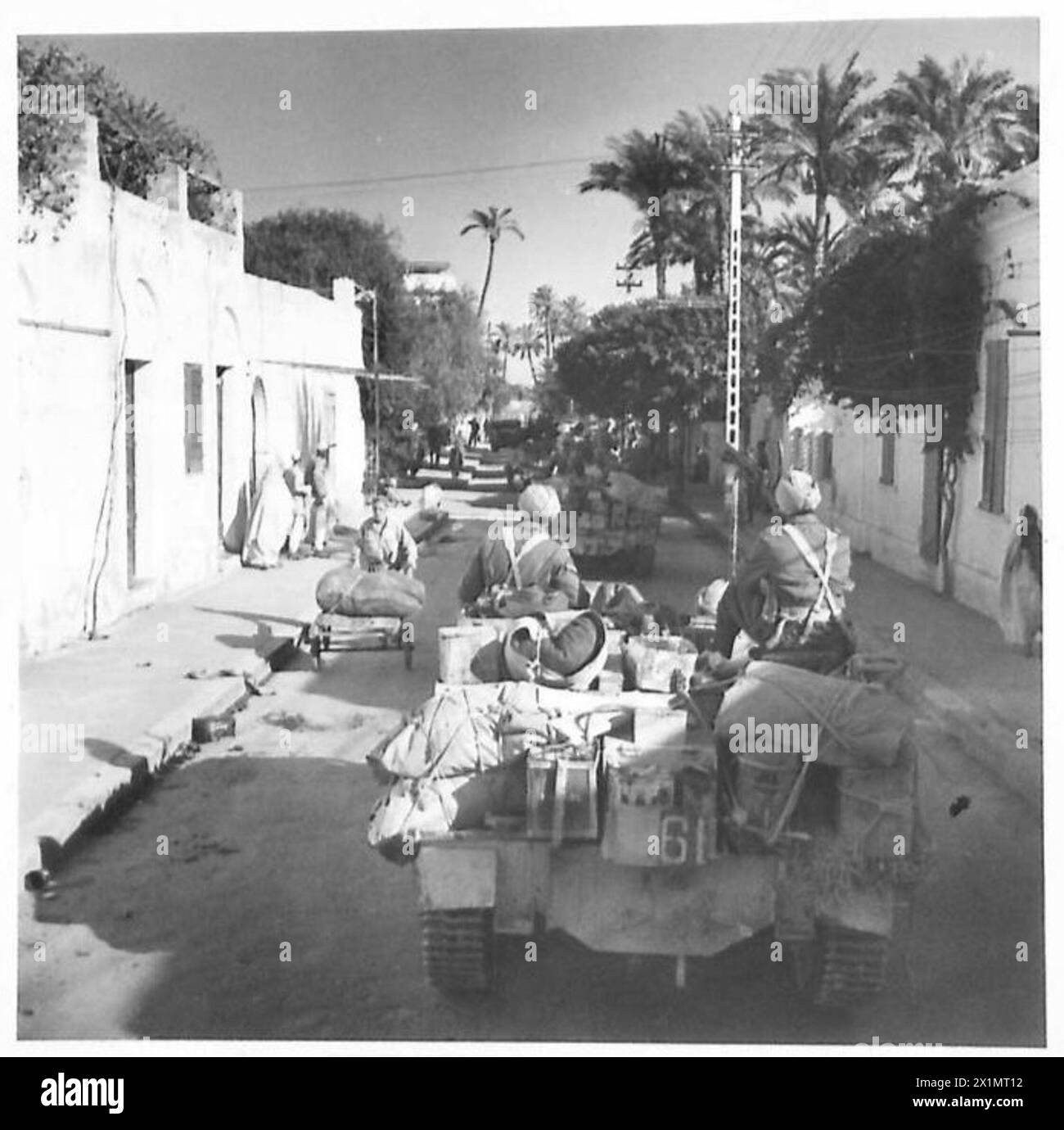 PICTURES TAKEN SOUTH-WEST OF GAZALA - Transport loaded with Indian ...