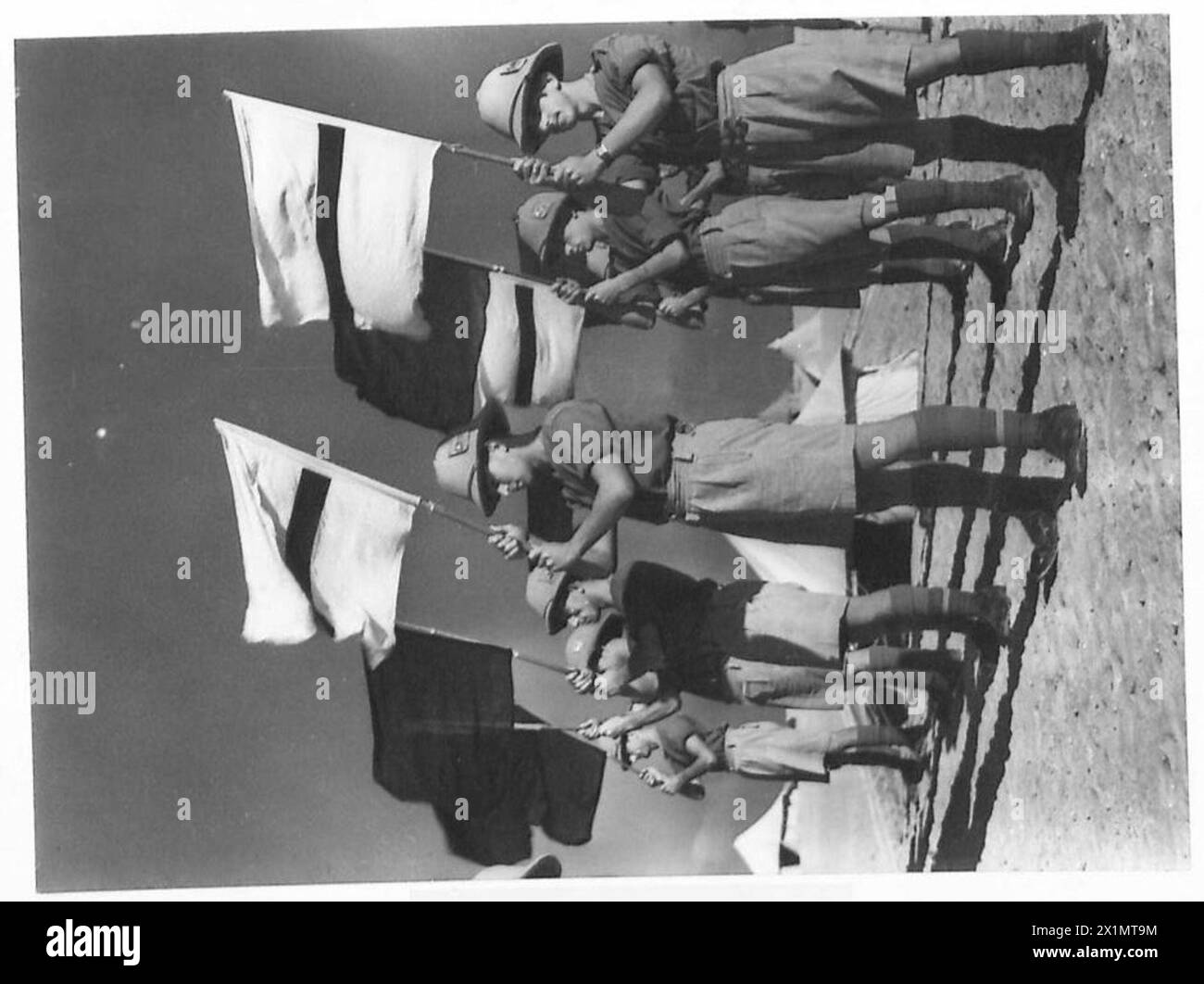 Battalion signallers undergoing training in the British Army. The photo ...