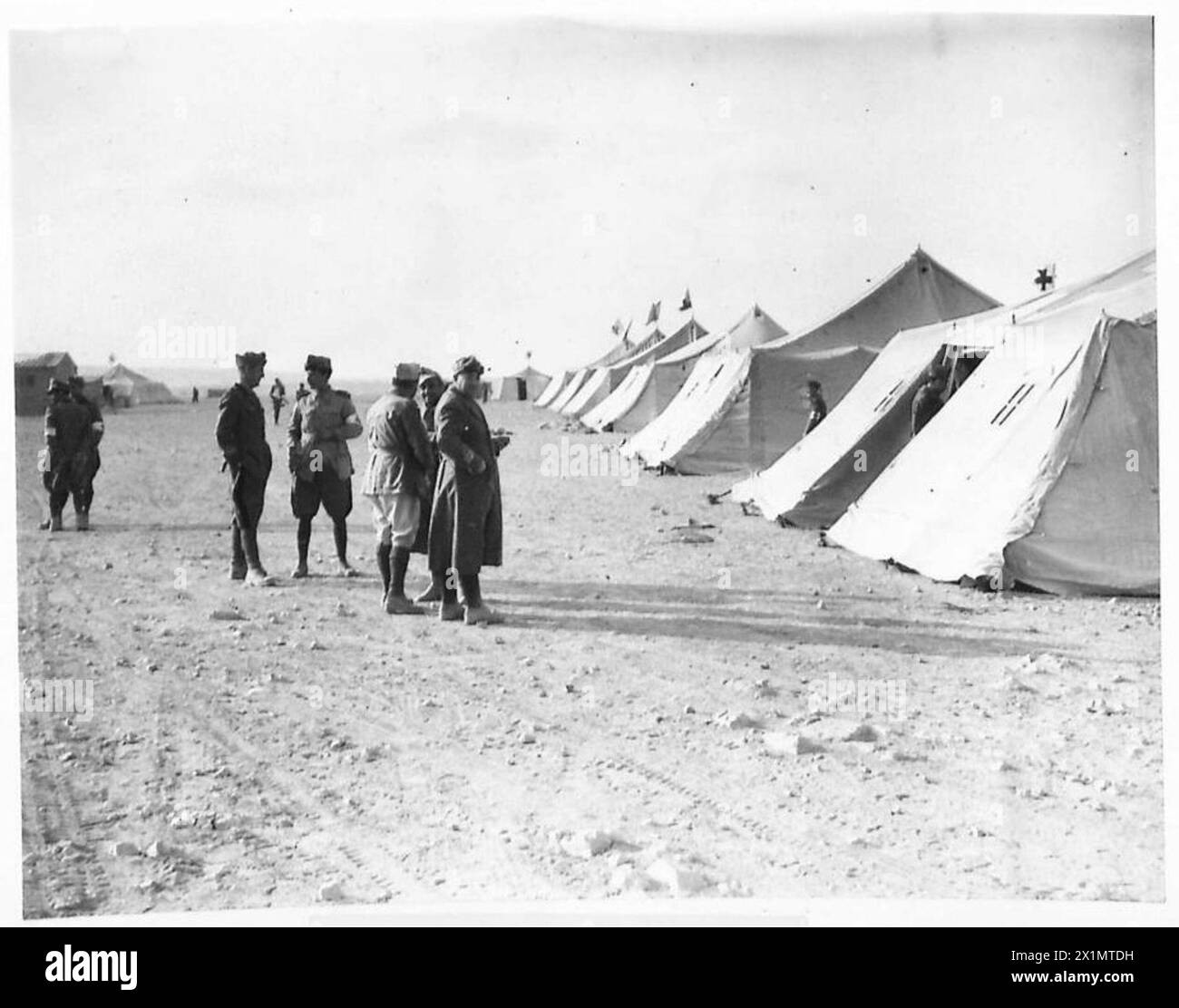 Officers in tents Black and White Stock Photos & Images - Alamy