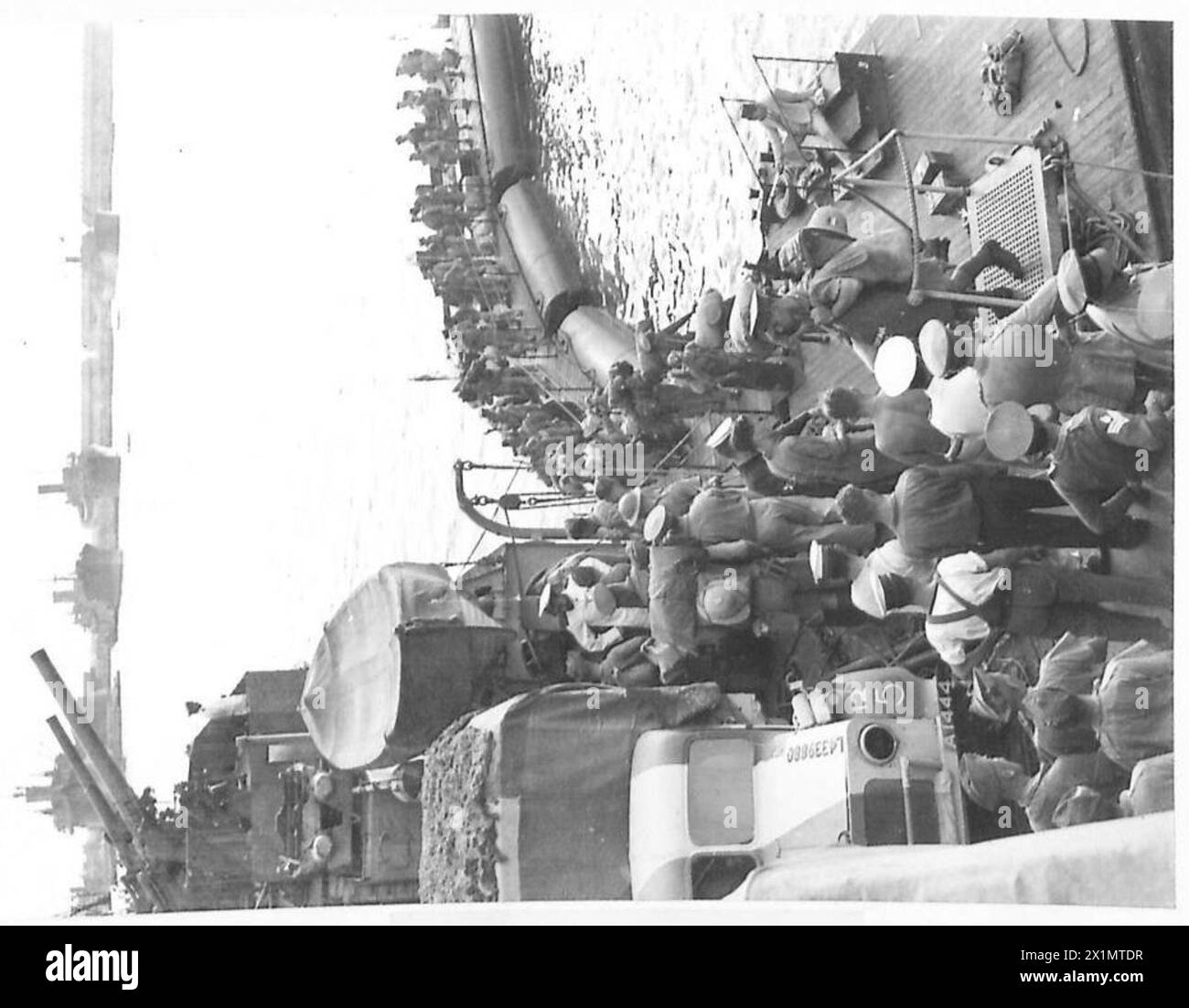 BRITISH TROOPS ON WAY AND ARRIVAL AT CRETE - Troops and stores being ...