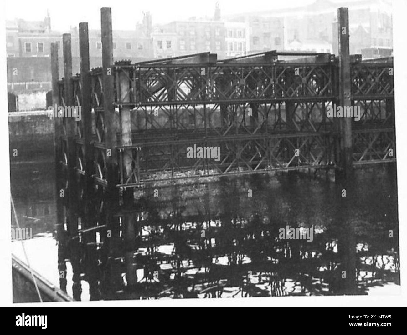 The jetty at St. Katherine’s Dock is shown with military presence and ...
