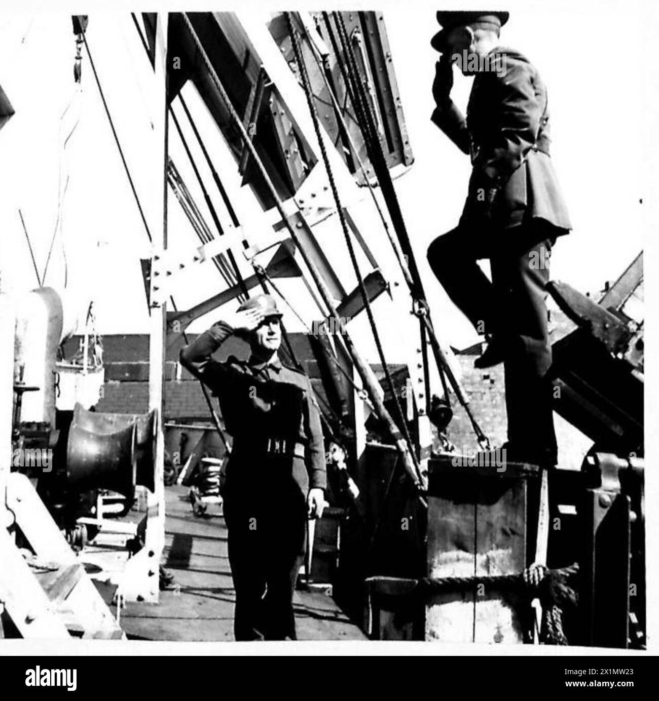 REPAIR SHIP MANNED BY ROYAL ENGINEERS - Major Grimes, Captain of the ...