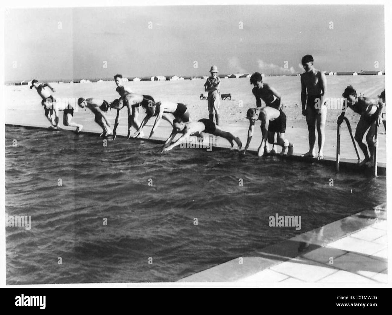 INFANTRY IN EGYPT - Another means of keeping fit and cool is swimming ...