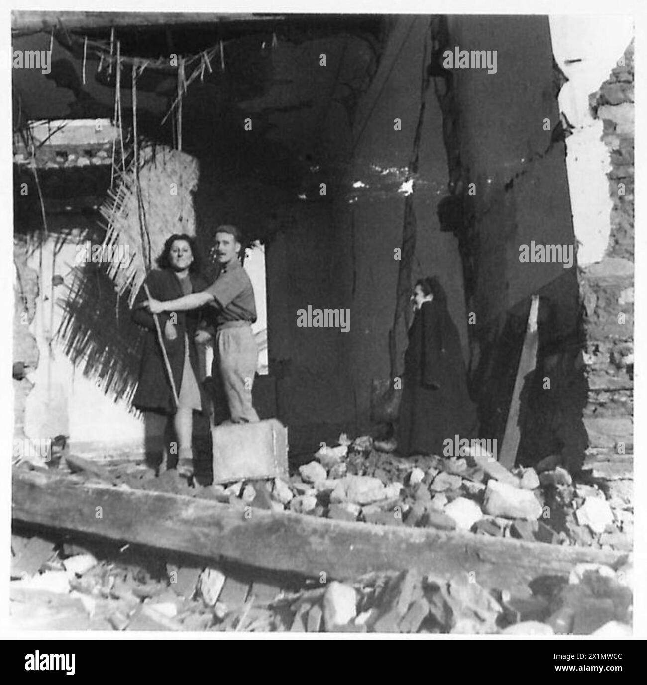 FIFTH ARMY : LIFE RETURNS TO FIRENZUOLA - A British soldier gives a ...