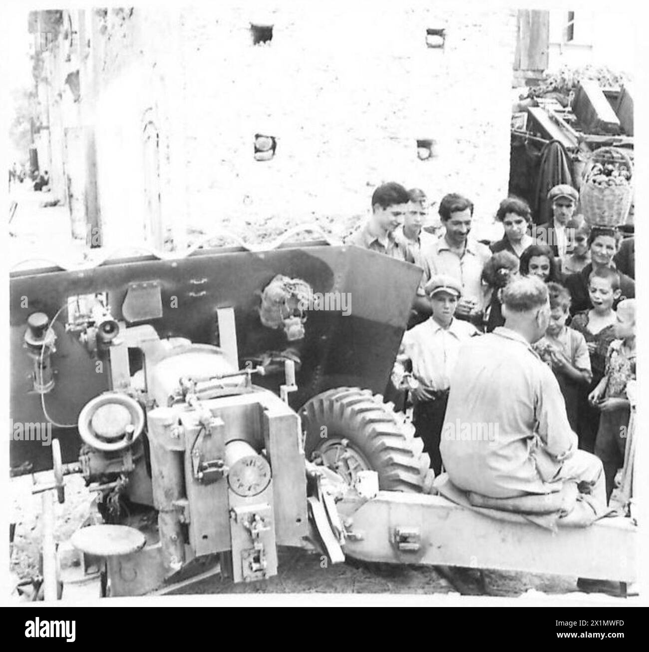 The Eighth Army positions 17-pounder anti-tank guns at town entrances ...