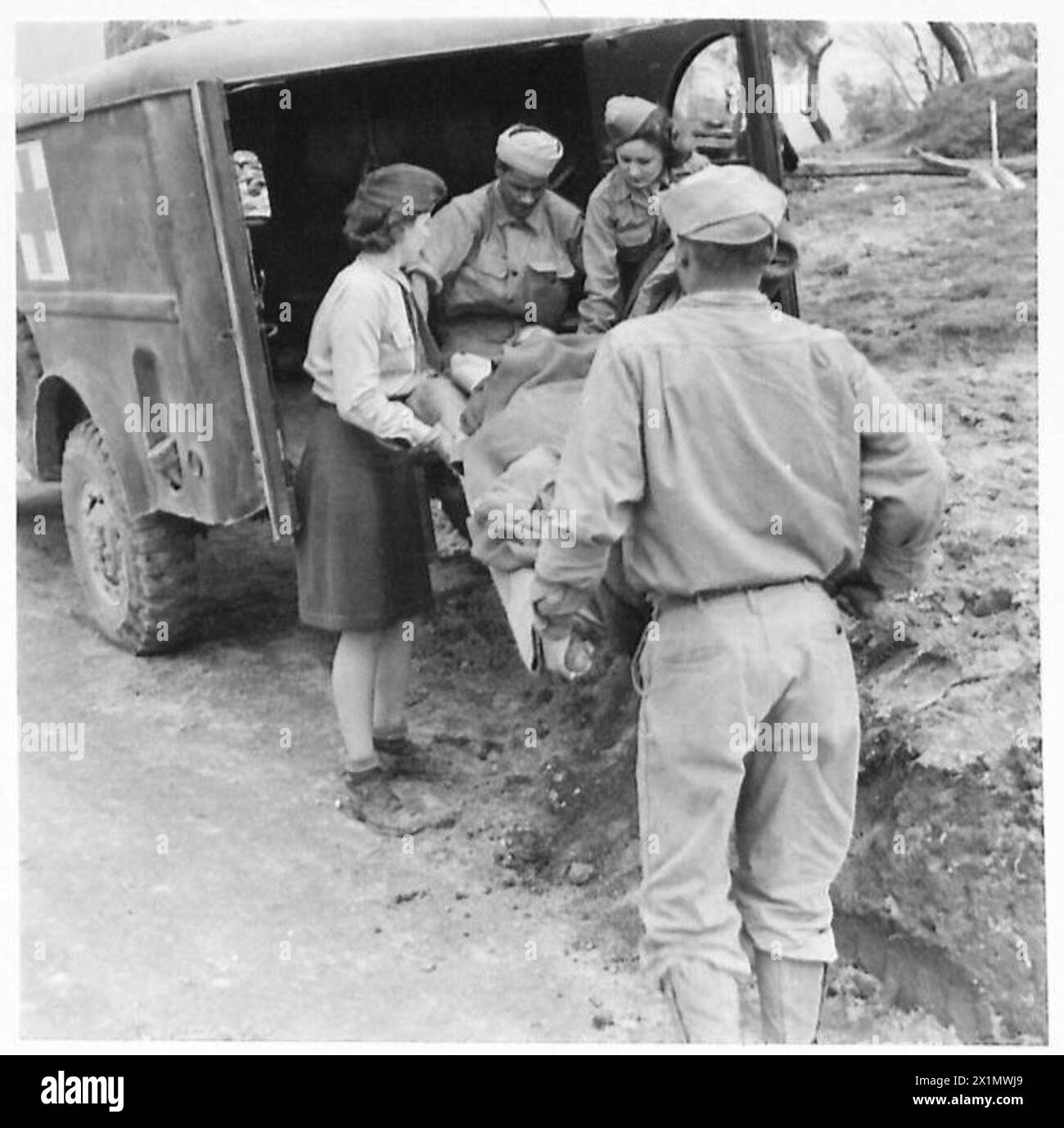 Frontline evacuation red cross ambulance Cut Out Stock Images ...