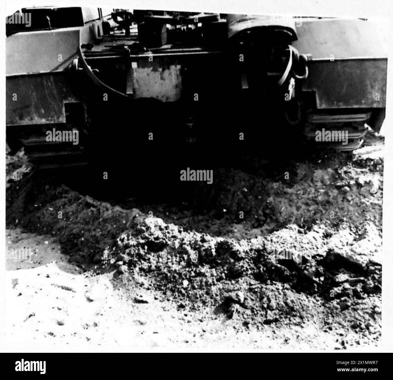 EXPERIMENTS IN TANK RECOVERY - Close-up showing how plates keep track ...