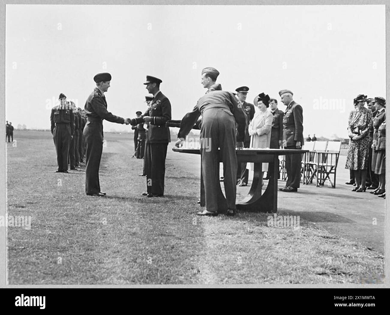 King George VI and Queen Elizabeth visit Second Tactical Air Force ...