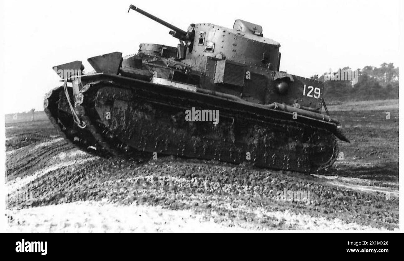 ROYAL TANK CORPS ON MANOEUVRES AT BOVINGTON - Light, medium and heavy ...