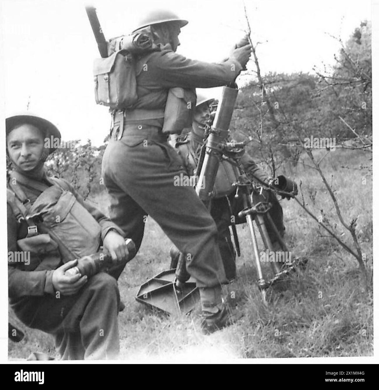 Mortar british army bomb Black and White Stock Photos & Images - Alamy