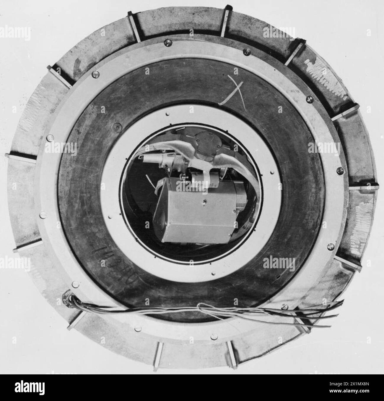 Exterior and section views of German magnetic mines at HMS Vernon ...