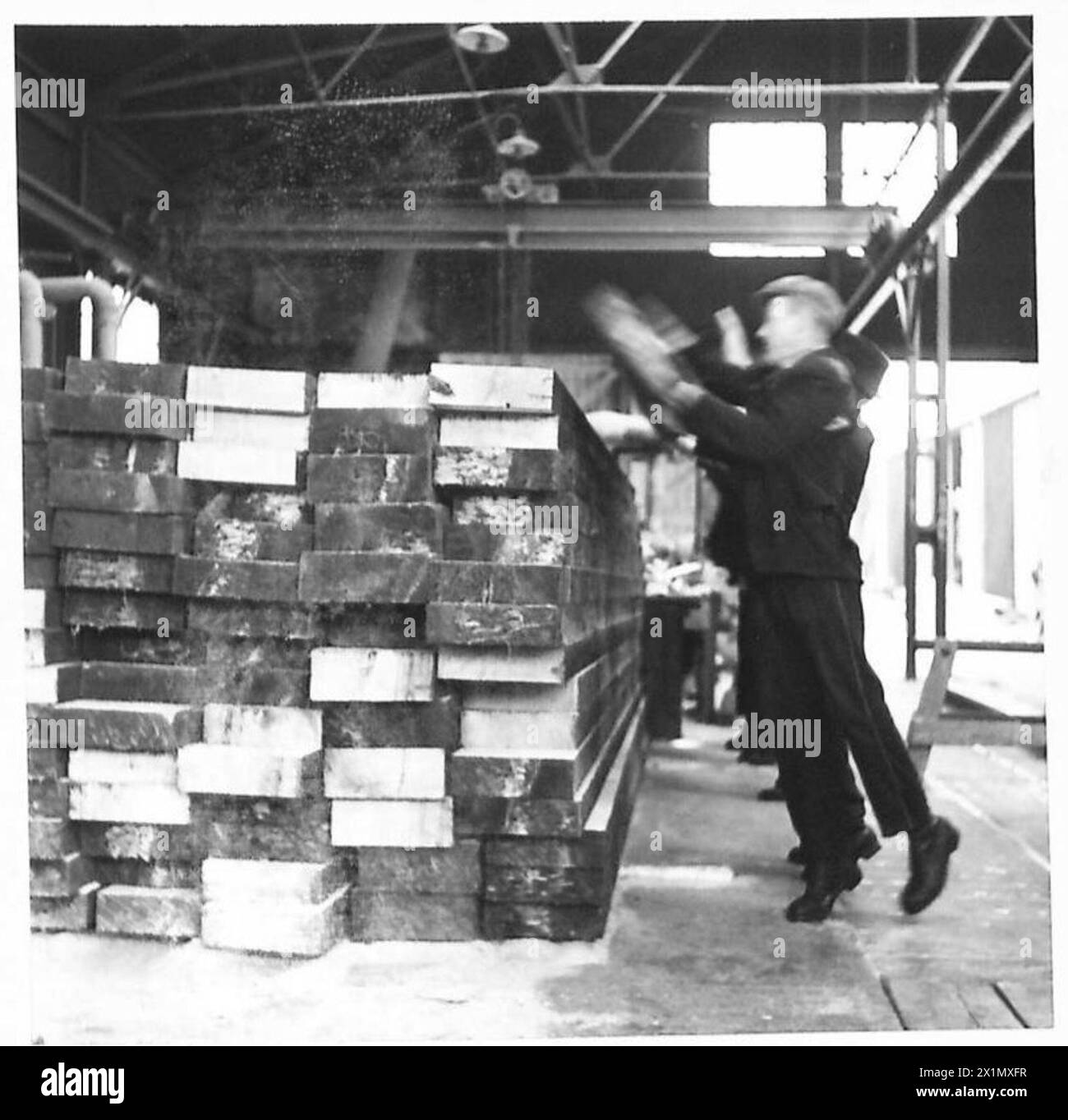 SPECIAL ASSIGNMENT FOR D.T.2. - Stacking finished cuts, British Army ...