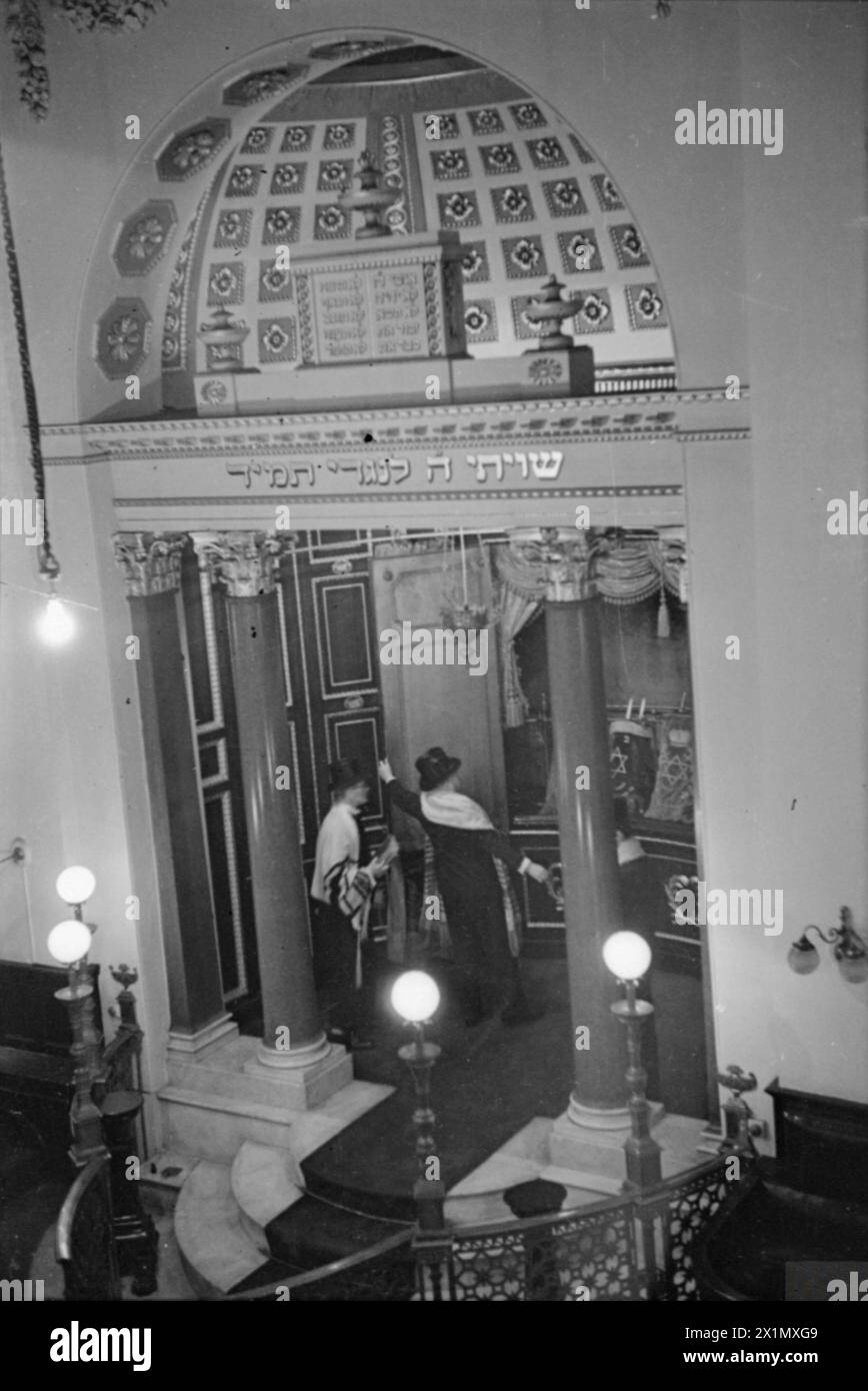 In 1941 at the Great Synagogue, Dukes Place, London, the Ark contains ...