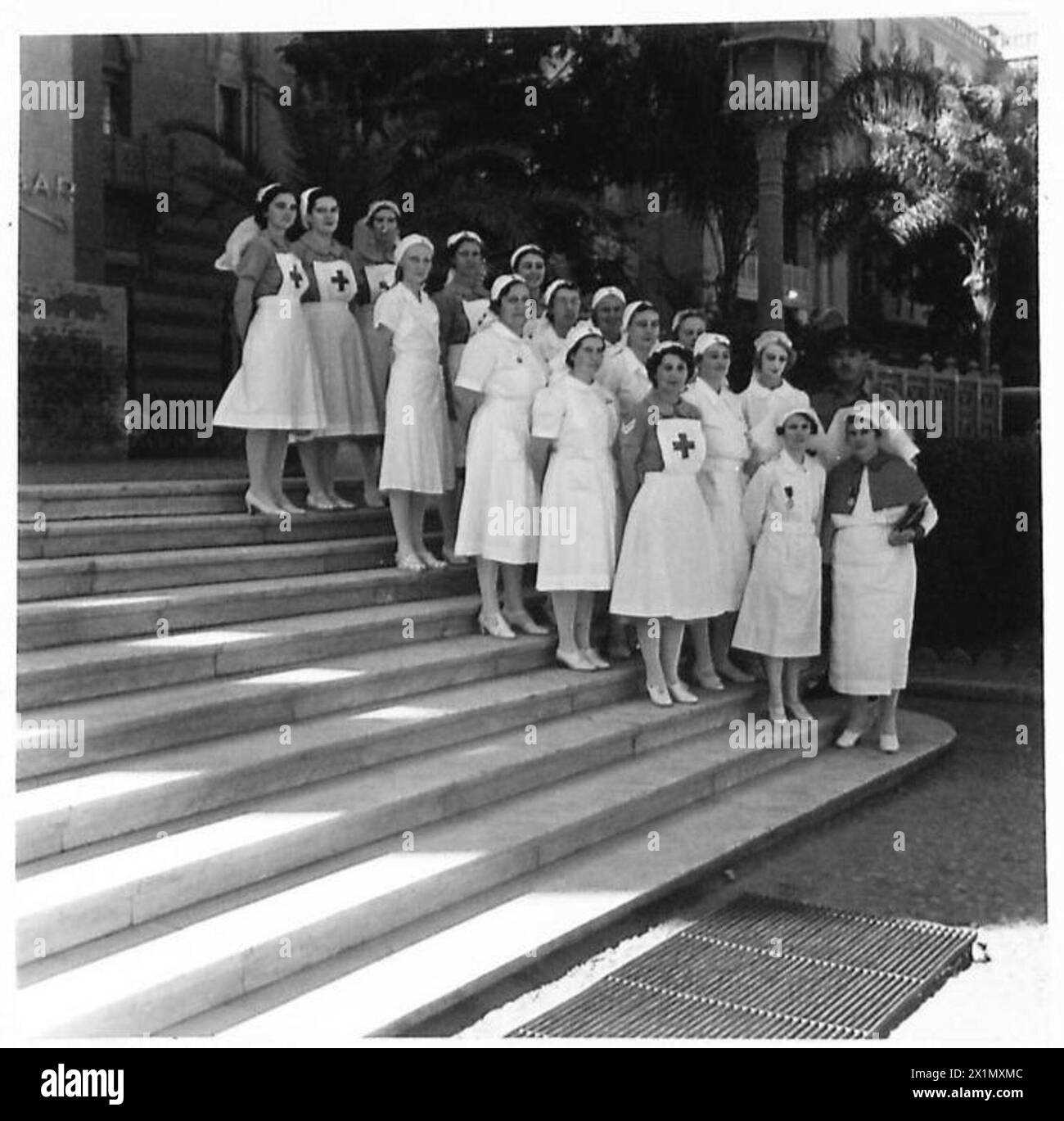 VADs AT 9TH GENERAL HOSPITAL - A group of the VADs with the Matron and ...