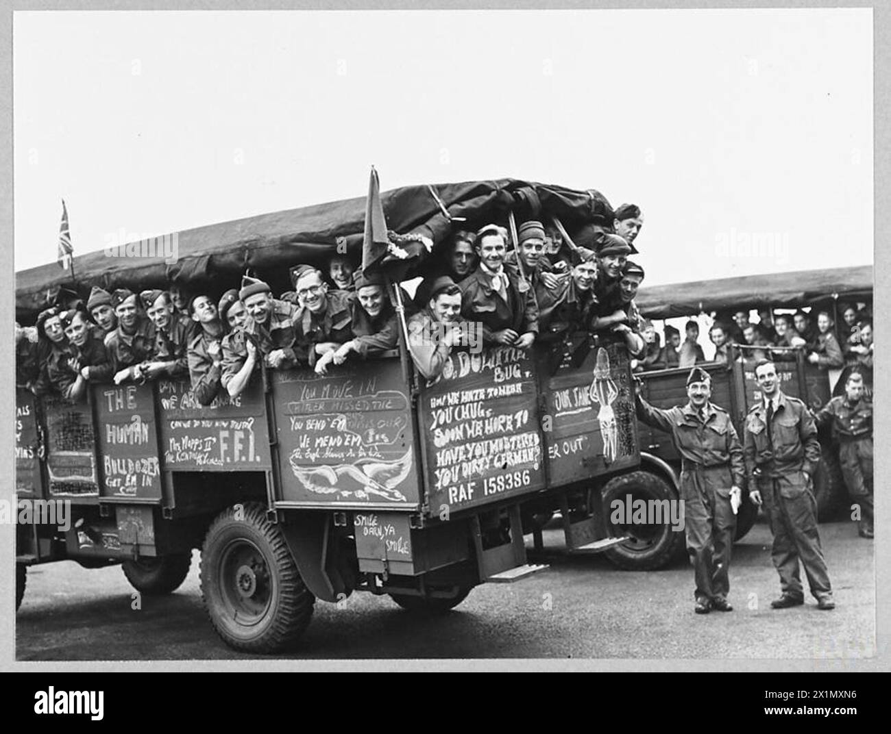 UNTRAINED R.A.F. AIRCREWS START OUT TO REPAIR SOUTH ENGLANDBOMB DAMAGE ...
