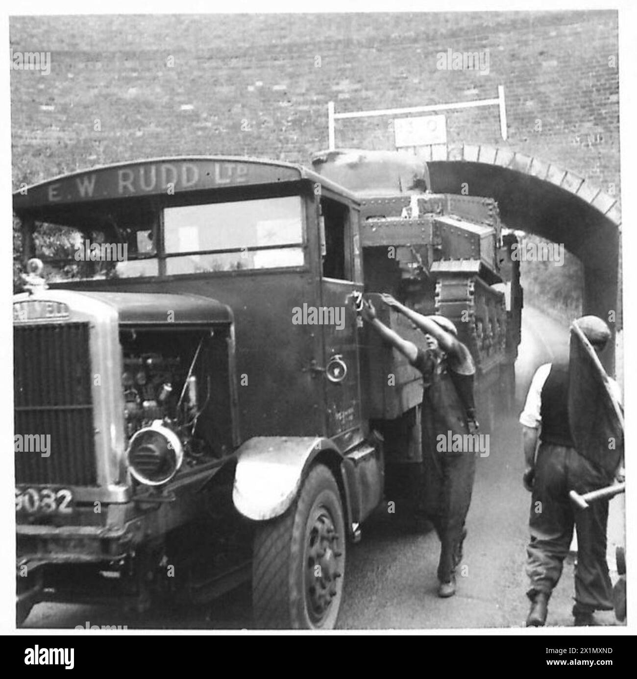 General Grant tanks of the British Army are loaded on transporters ...
