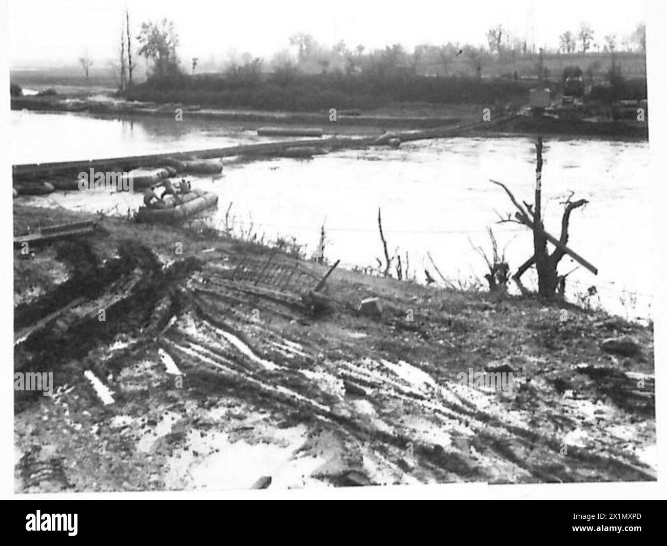 A pontoon bridge in Italy survives rapid currents despite significant ...